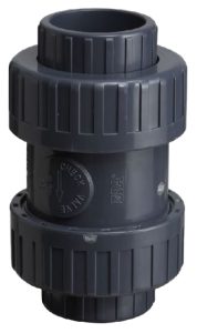 Válvula check de doble unión universal pvc – Orbe