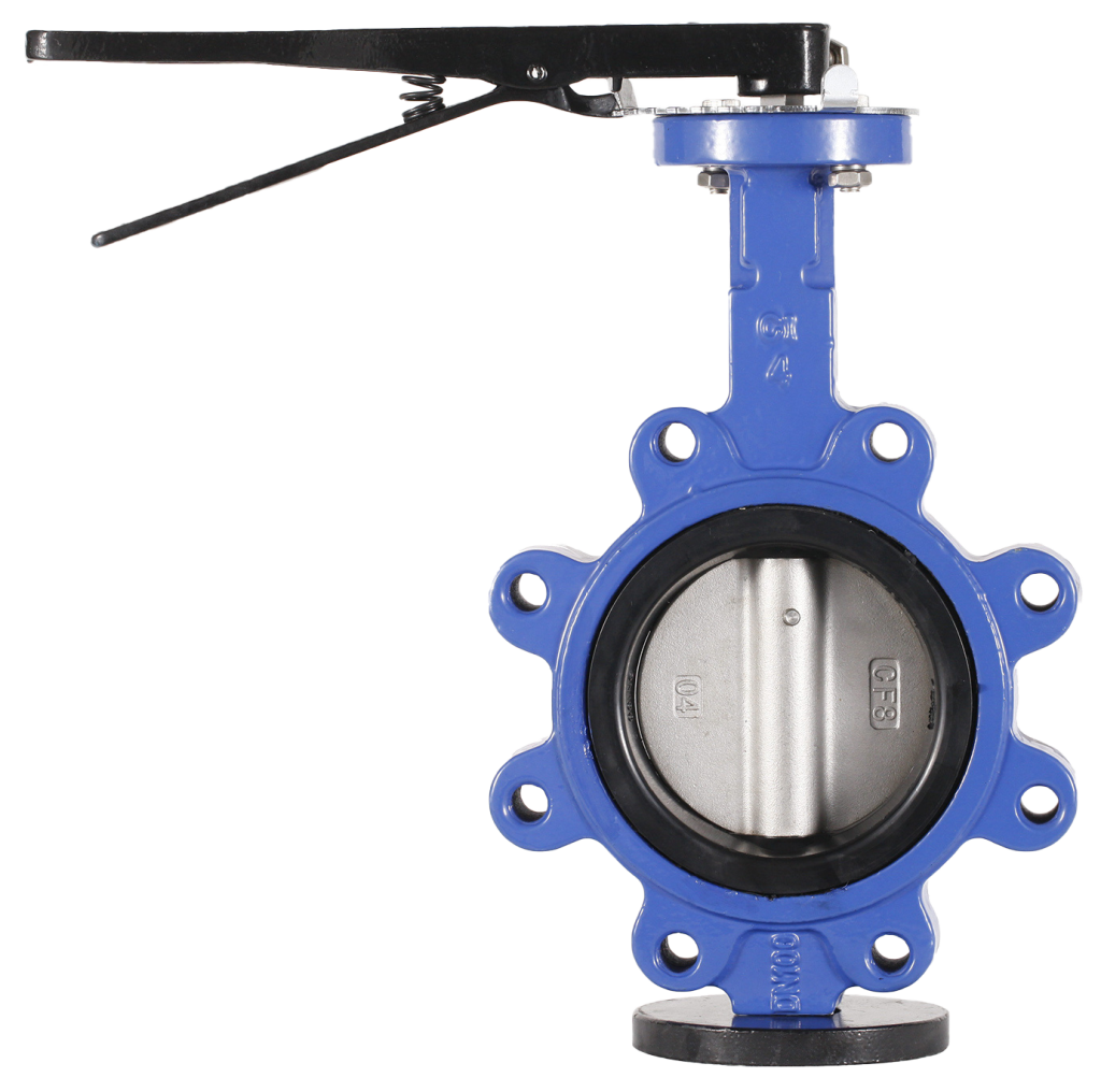 Válvula mariposa bridado con timon y caja hierro dúctil – Orbe